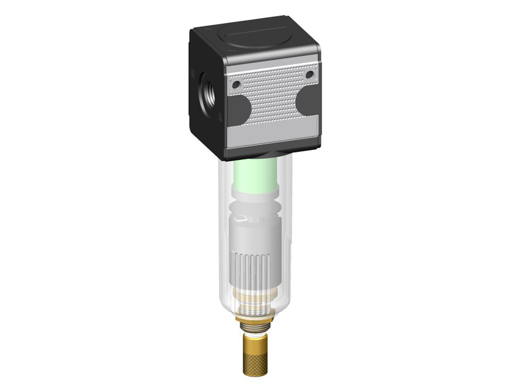 Finefilter G1/4 0,01µm with PC bowl and automatic drain - knocks.de