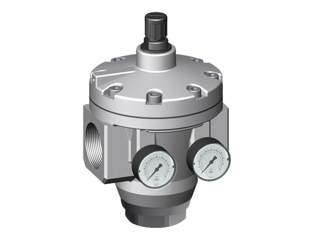Pressure regulator G2 0,1-3 pilot control with gauge G 50.25 R and G 50 ...