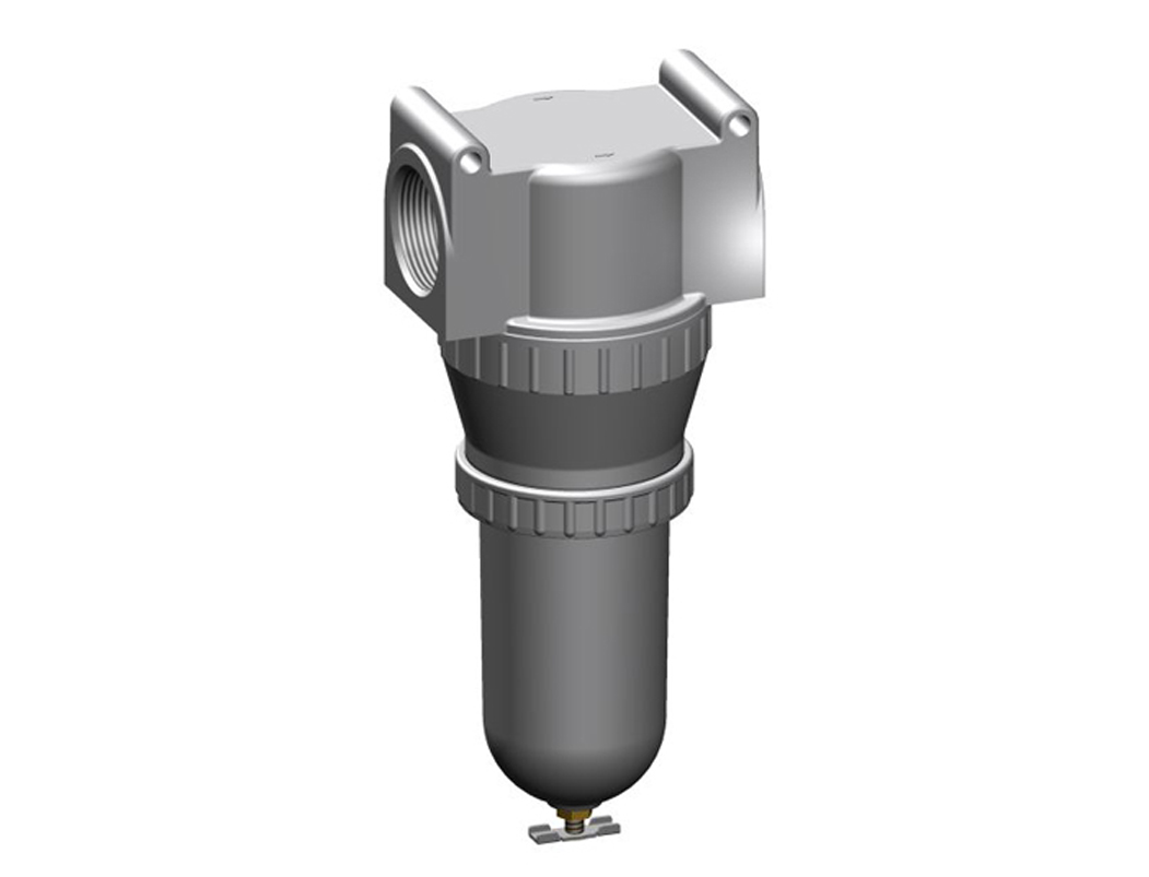 Filter G1 1/2 40µm with metal bowl and manual drain - knocks.de