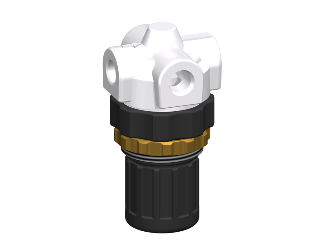 Pressure regulator G1/4 0,1-3 with panel mounting ring (brass) - knocks.de