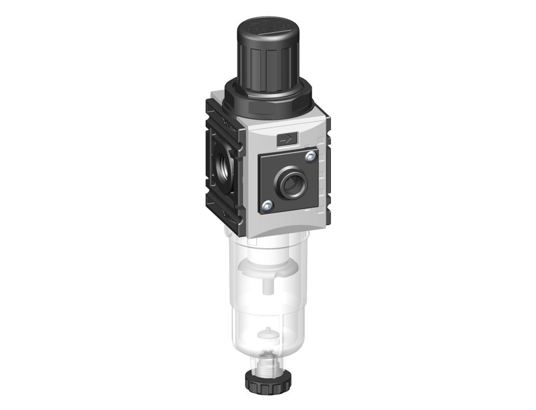 Filter regulator G1/4 0,5-8 5µm with PC bowl, semi automatic drain ...